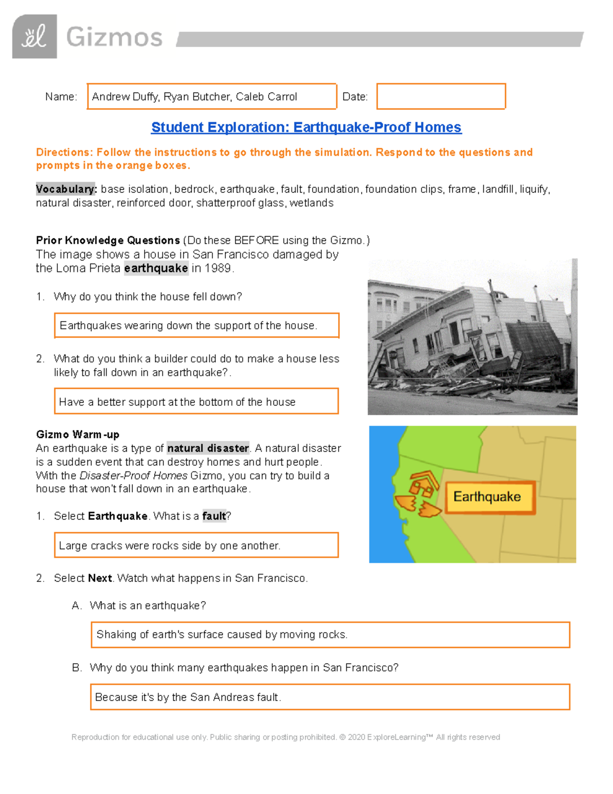 Exploration: Earthquake-Proof Homes - SE Study Guide - Studocu