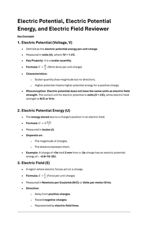 Module 3: General Physics 2 lesson objectives on electric potential ...