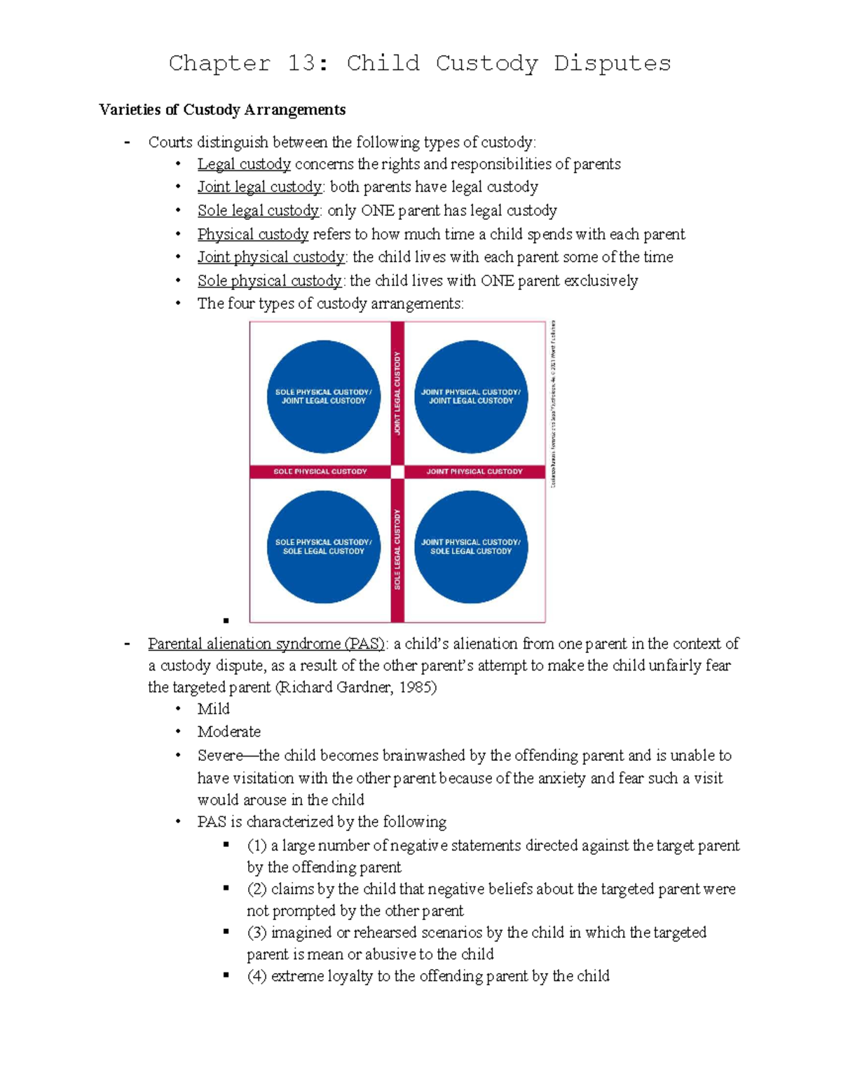 Module 3: Chapter 13 - Understanding Child Custody Disputes and ...