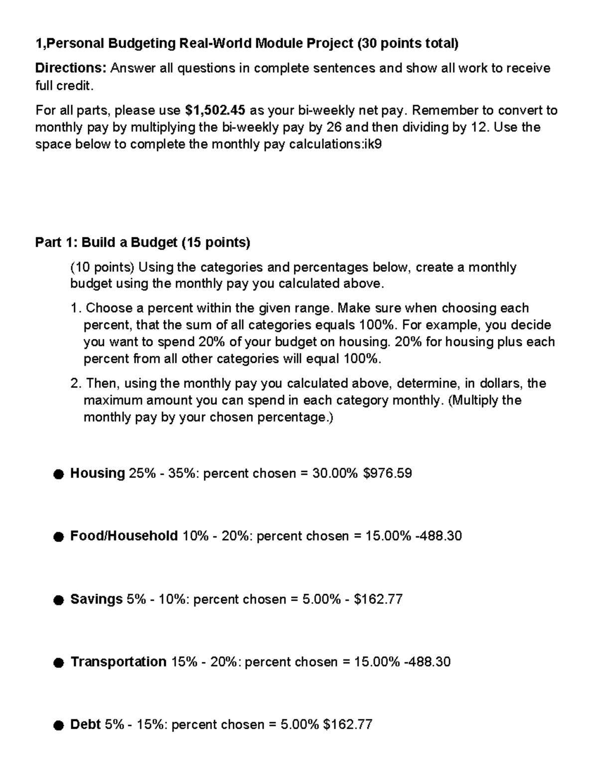 0303 budgeting activity - 1,Personal Budgeting Real-World Module ...