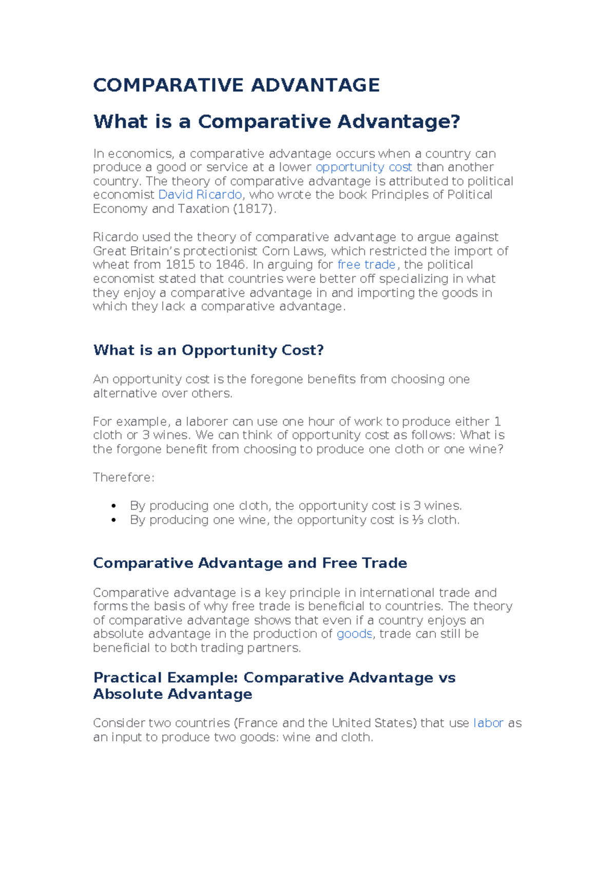 Comparative Advantage vs Absolute Advantage: Key Economic Concepts ...