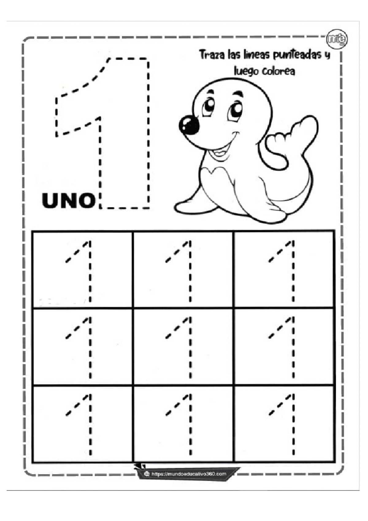 Fichas DE Numeros - FICHA - Matemática - me Traza las lineas punteadas ...