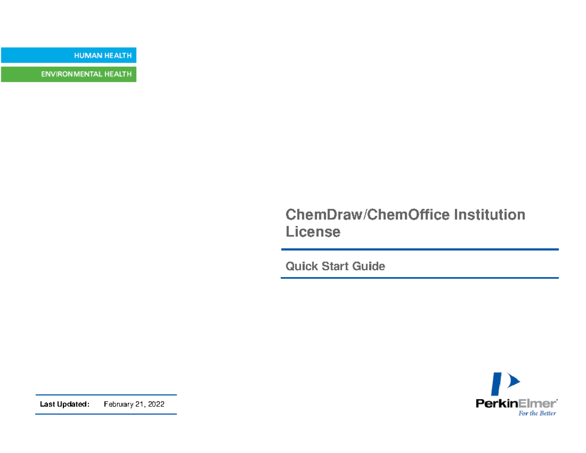 ChemDraw/ChemOffice Quick Start Activation Guide - Studocu