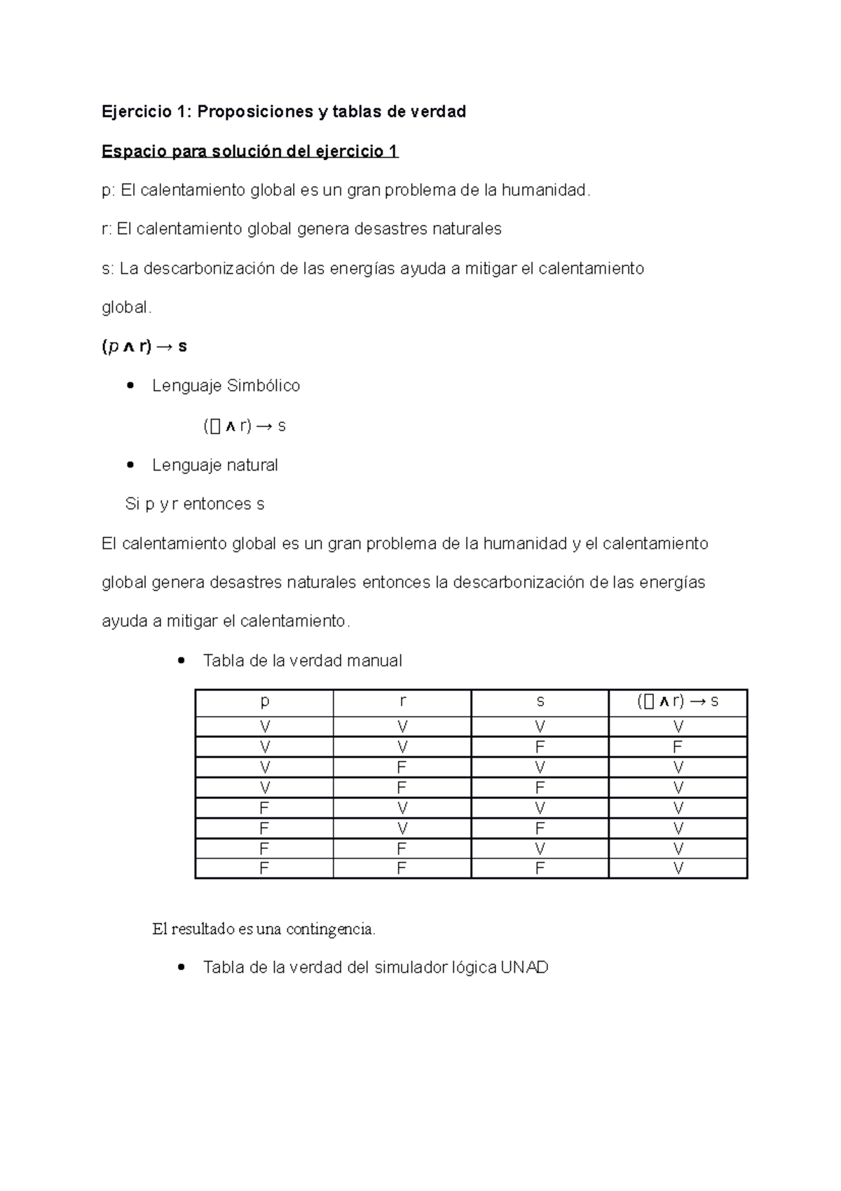 Ejercicio 1: Proposiciones y Tablas de Verdad - Ejercicios Resueltos ...
