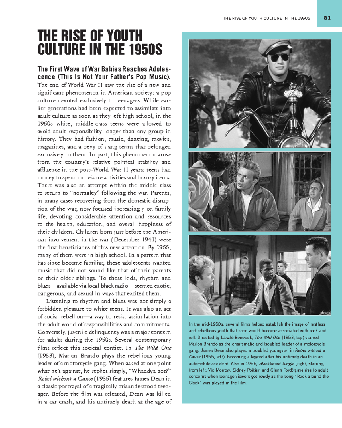 The Impact of 1950s Youth Culture on American Society - Studocu