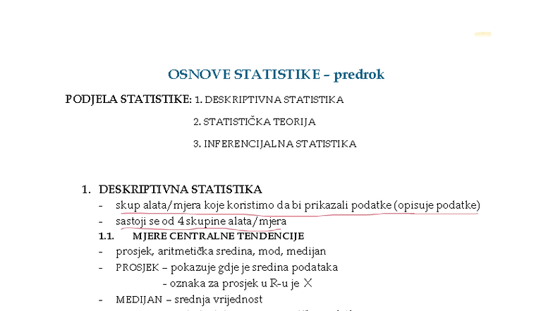 Osnove Statistike: Deskriptivna, Teorijska i Inferencijalna Statistika ...