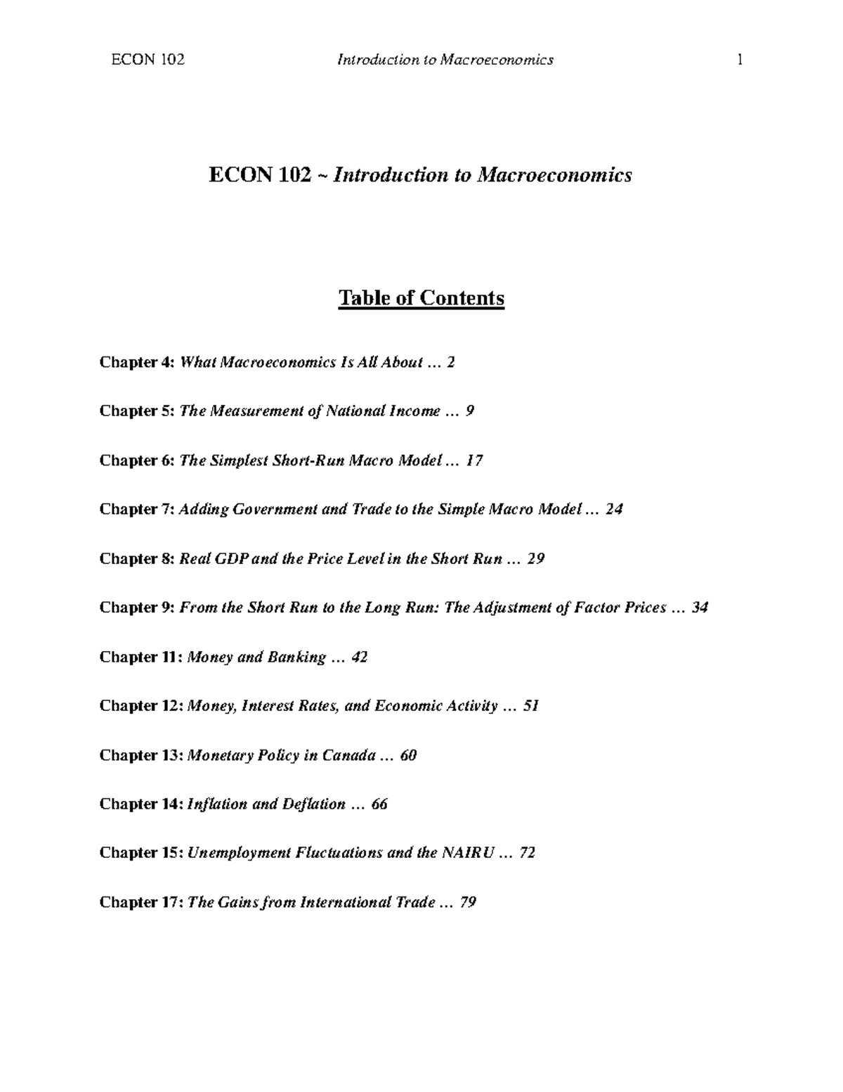 ECON 102 Final Exam Study Notes: Macroeconomics Overview - Studocu