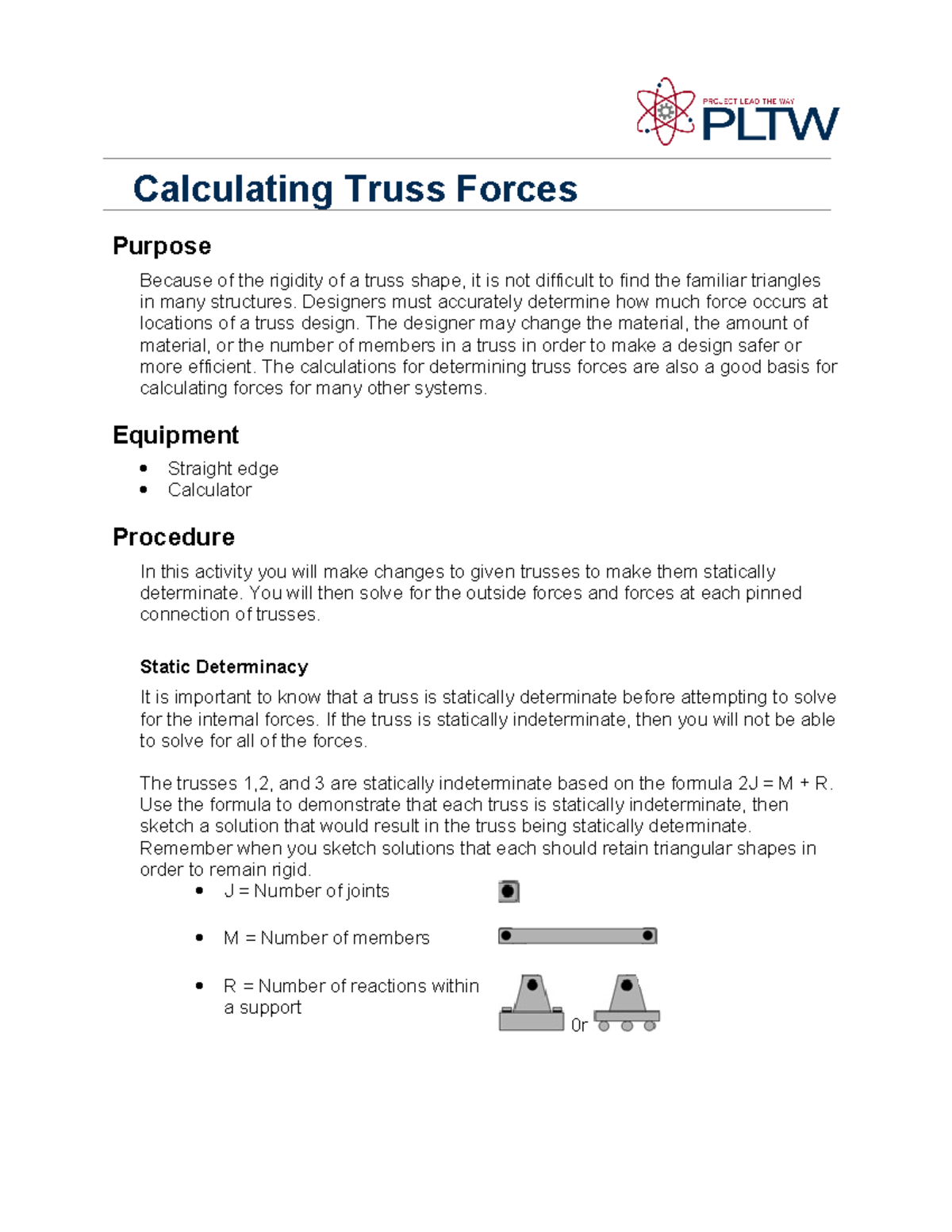 Calculating Truss Forces & Statically Determinate Structures - Studocu