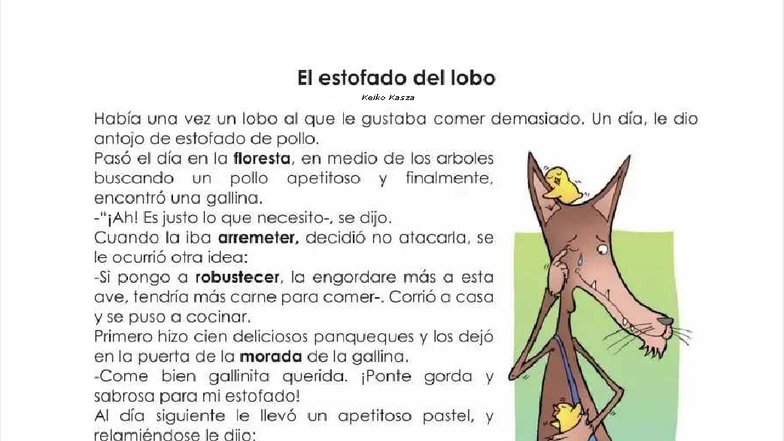 Keiko Kasza: El Estofado del Lobo - Editorial Norma - Studocu