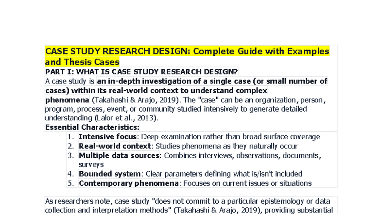 CASE STUDY RESEARCH DESIGN: A Comprehensive Guide to Methodology and ...