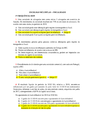 Resumo Fiscalidade - Fiscalidade, Direito Fiscal e o Estado ####### O ...