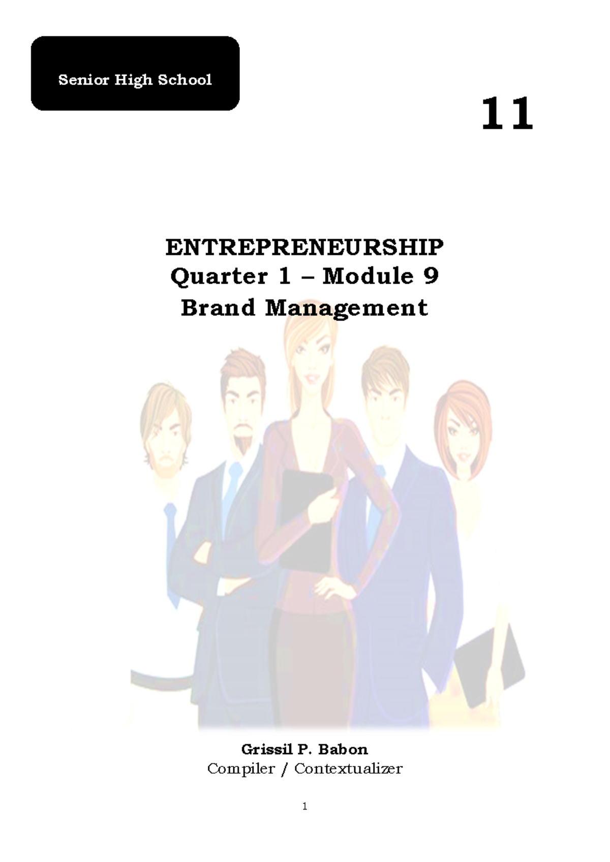 ENTREP 11 Q1 Module 9: Fundamentals of Brand Management - Studocu