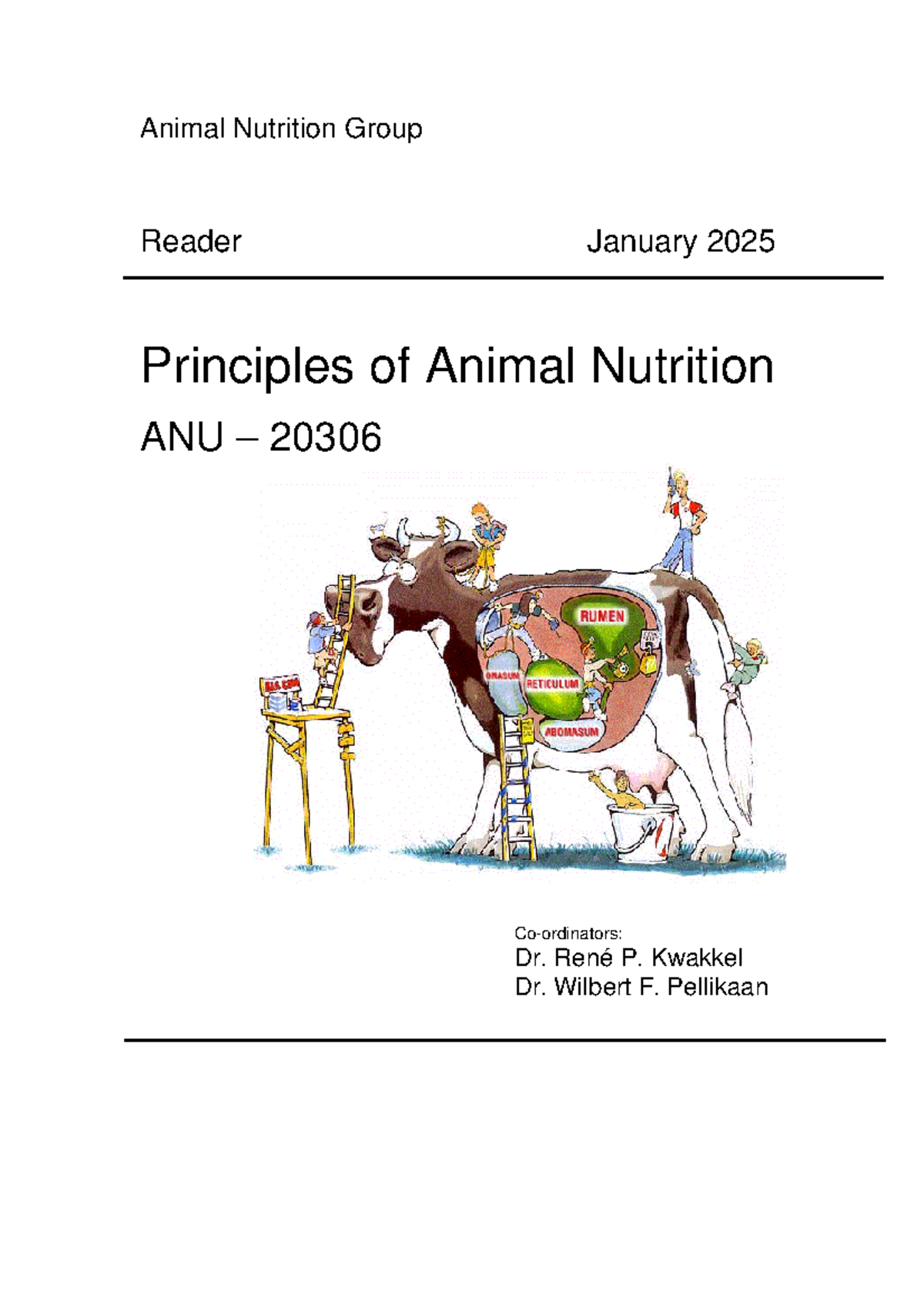 Reader ANU20306 - Principles of Animal Nutrition Overview 2025 ...