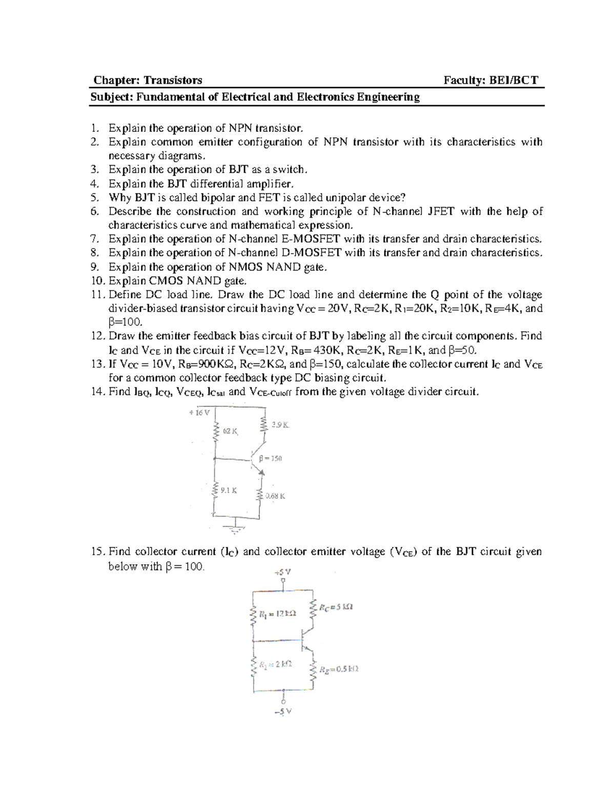 Chapter 2 Solved Problems On Zener Diode - Solved Problems On Zener Diode Q1. For the circuit ...