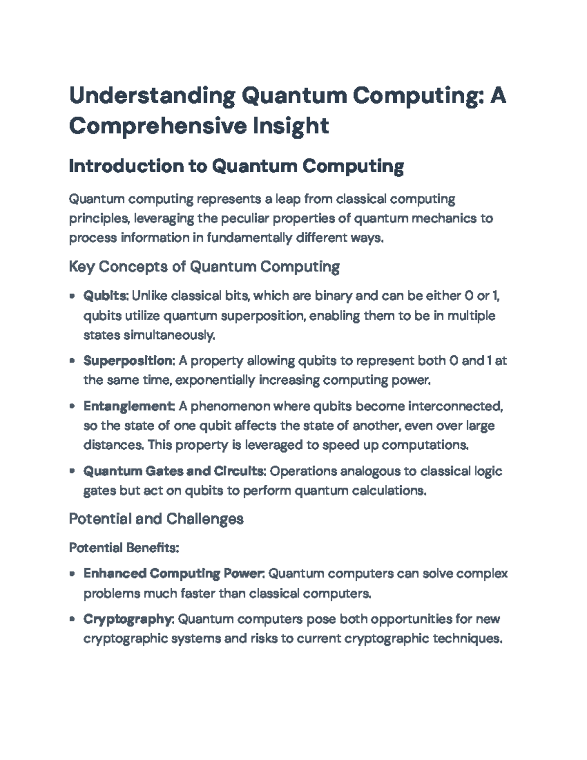 Understanding Quantum Computing: Key Concepts and Applications ...