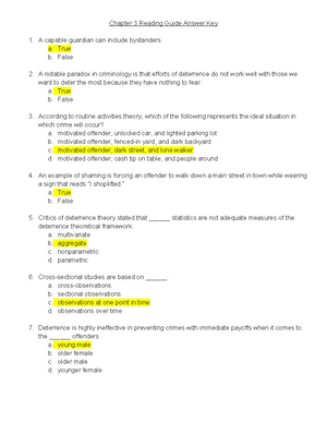 Final Exam Study Guide: Classical Criminology Concepts (CRJ 201 ...