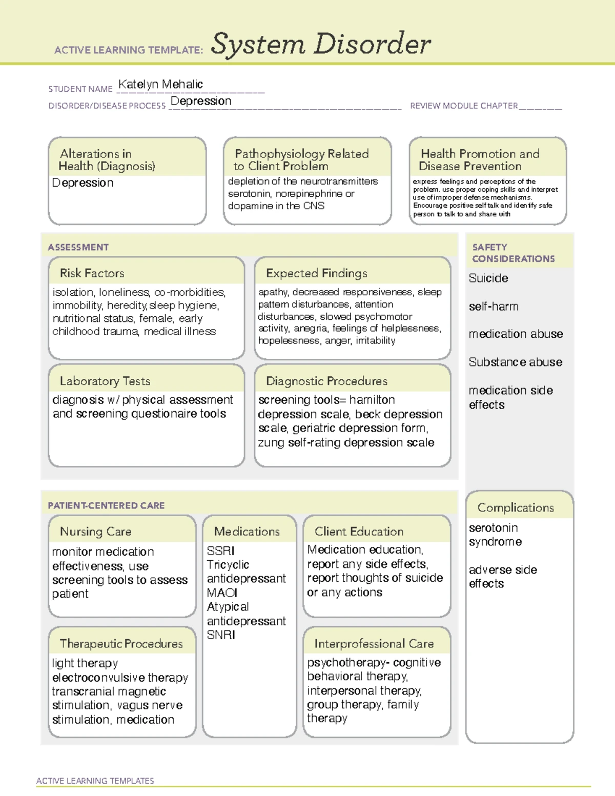 Cholecystitis system disorder - ACTIVE LEARNING TEMPLATES THERAPEUTIC ...