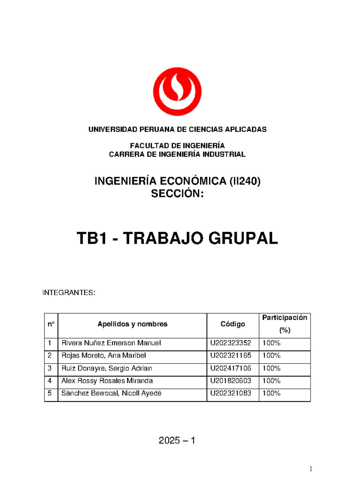 Ingeniería Económica (II240) - Análisis del Sistema Financiero Peruano ...