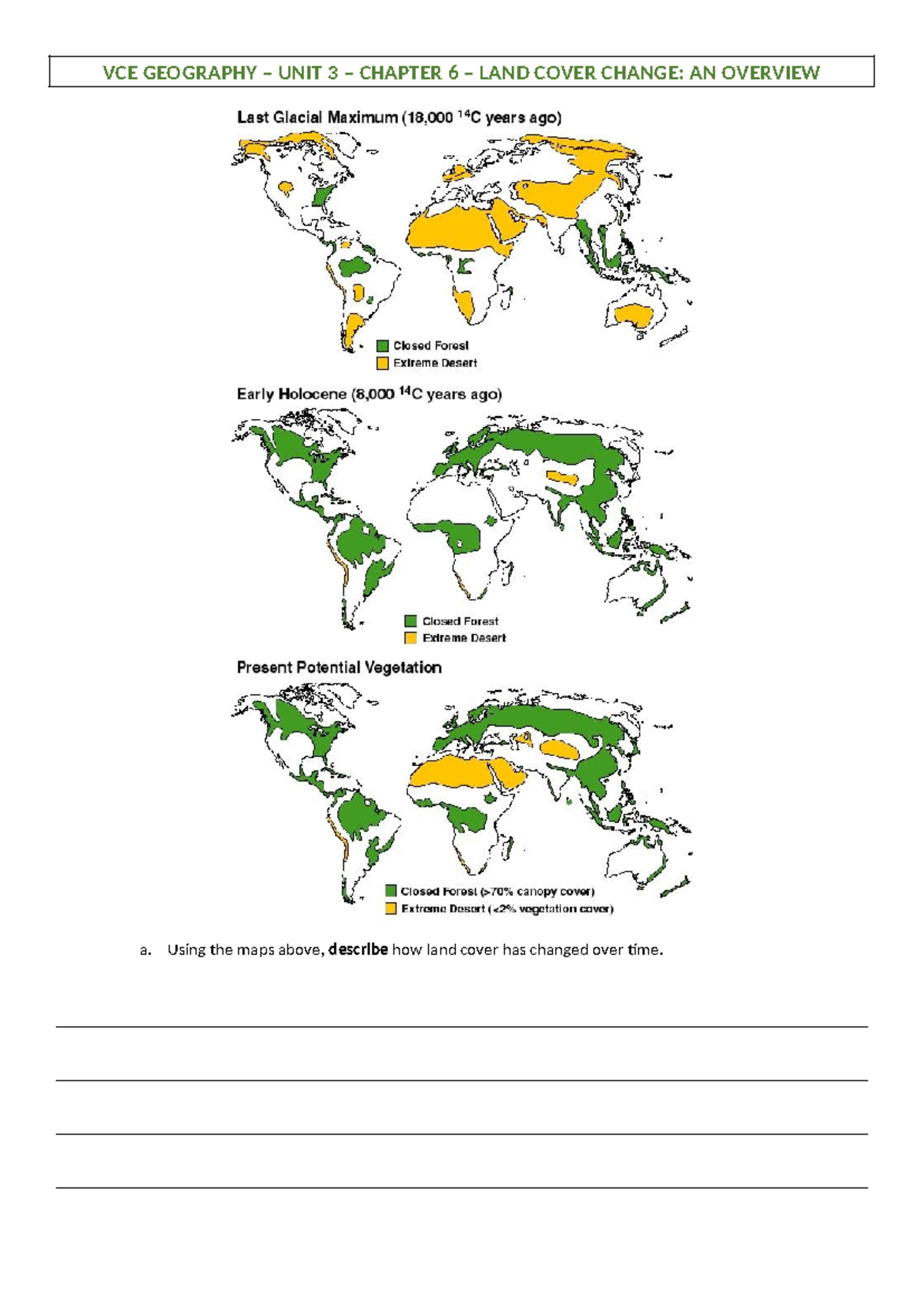 1.1 Introduction to AOS 1 LAND Cover Change - AN Overview - VCE ...