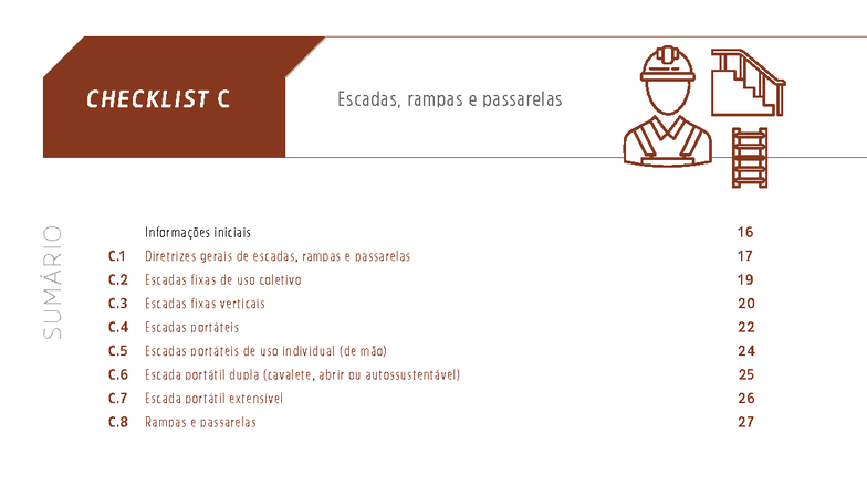Checklist C: Escadas, Rampas e Passarelas - Segurança do Trabalho NR 18 ...