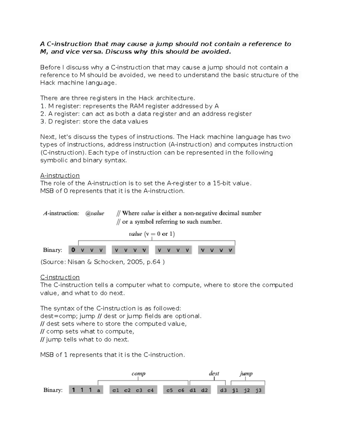 D11 - CS1104 Computer systems discussion questions and answers - A C ...