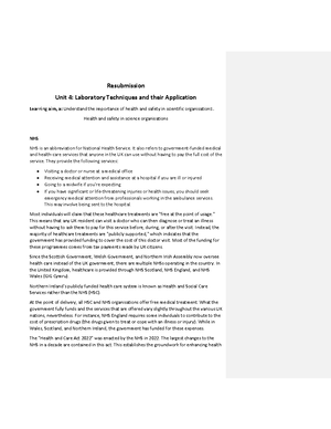 Unit 4 assignment 1 - Unit 4, assignment 1 GSK are a pharmaceutical ...