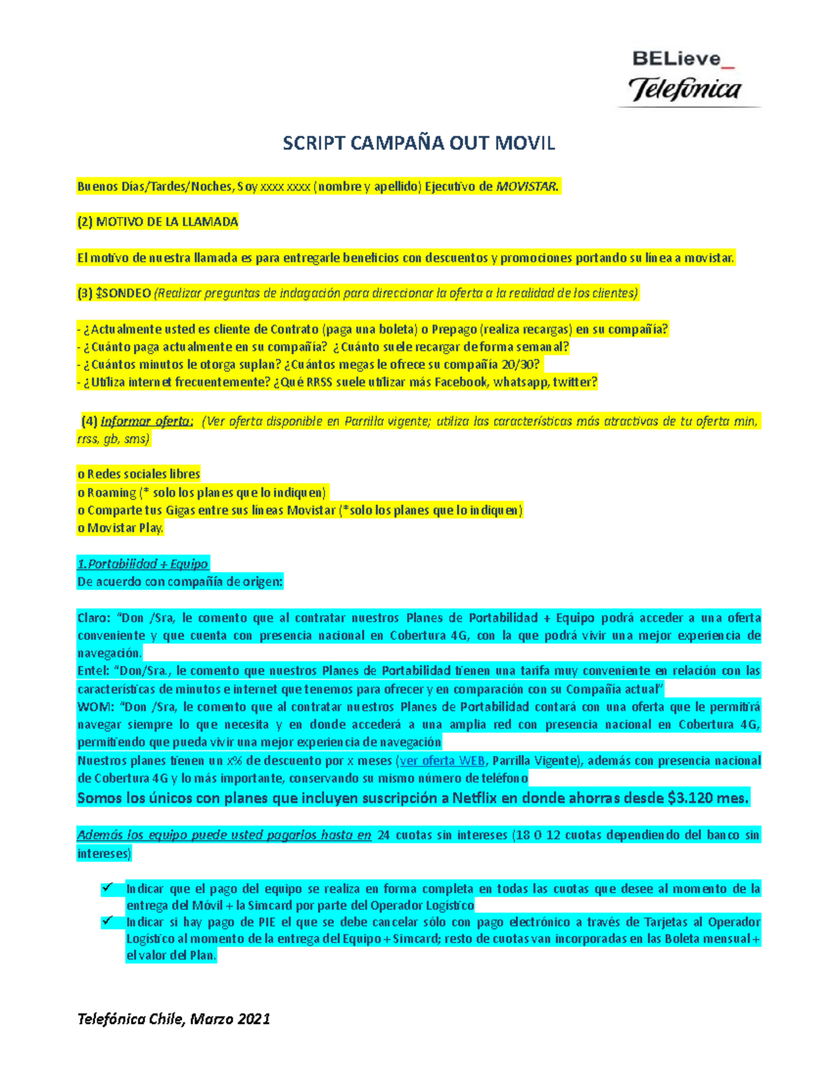 SCRIPT NARRADOR PARA PORTABILIDAD MOVISTAR - arquitectura - UTP - Studocu