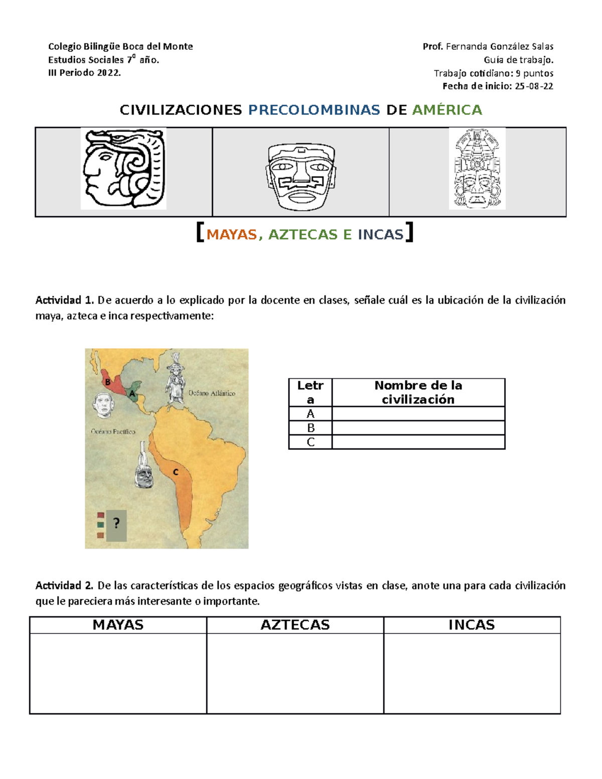 Civilizaciones américa - CIVILIZACIONES PRECOLOMBINAS DE AMÉRICA [MAYAS ...