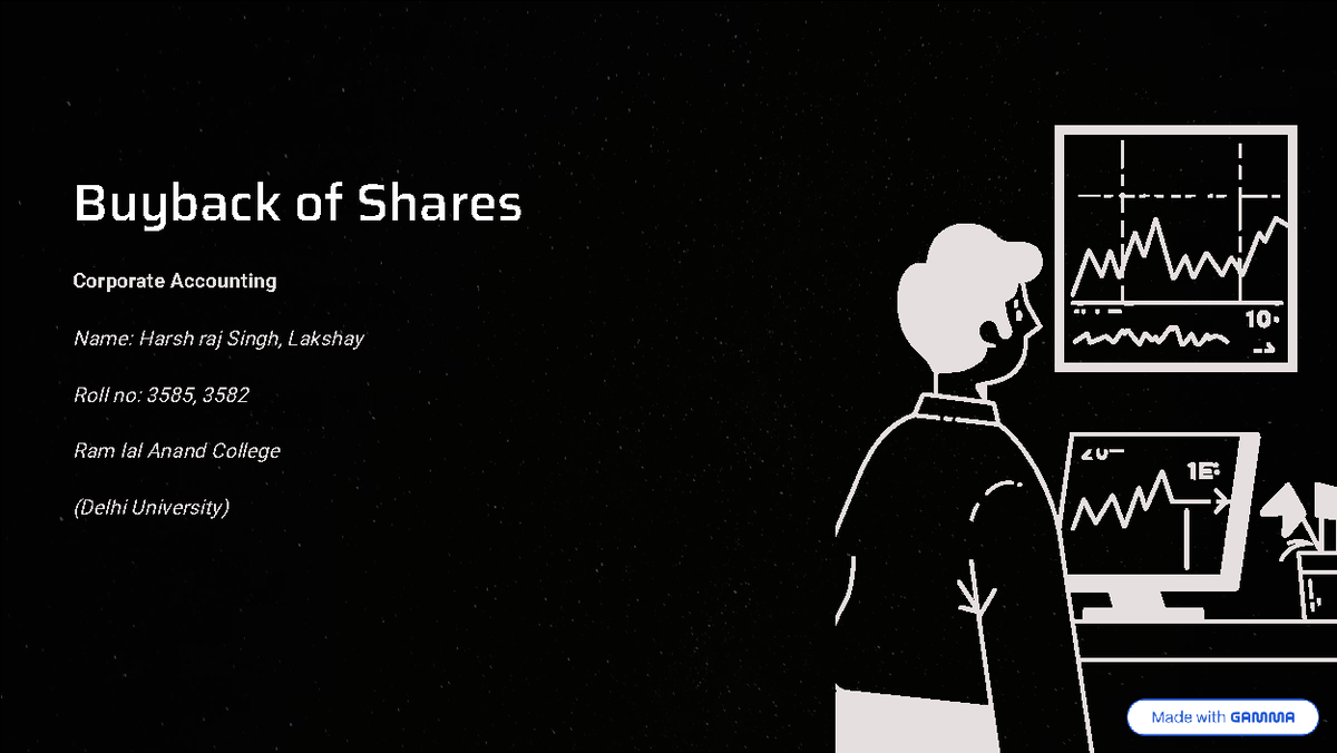 Buyback of Shares - Corporate Accounting Notes (Course Code: CA101 ...