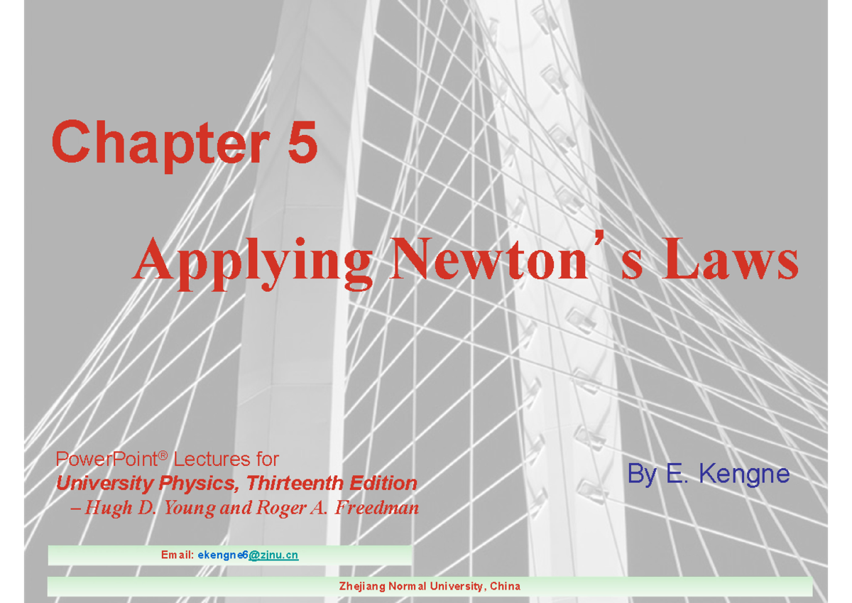 Chapter 5: Applying Newton's Laws - University Physics (PHYS 101) - Studocu