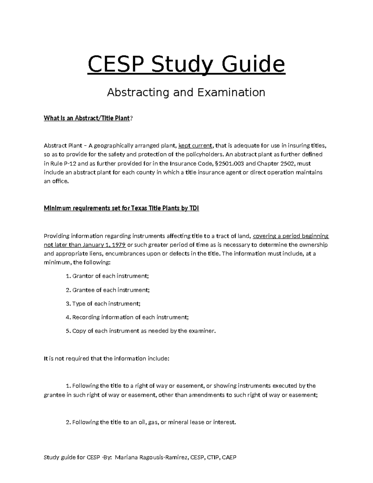 CESP Study Guide: Title Insurance & Property Law Fundamentals Overview ...