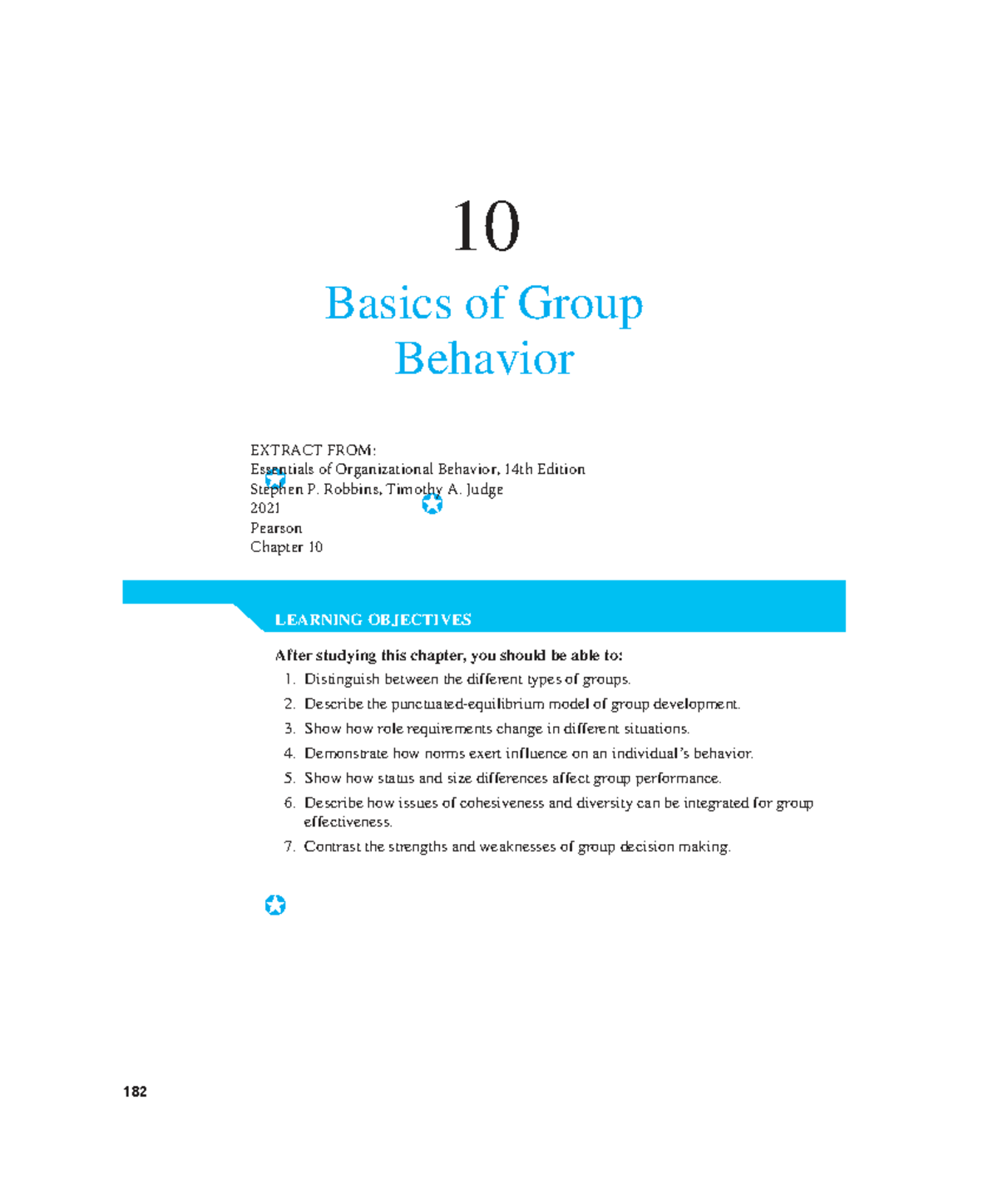 Chapter 10: Basics of Group Behavior - Essentials of Organizational ...