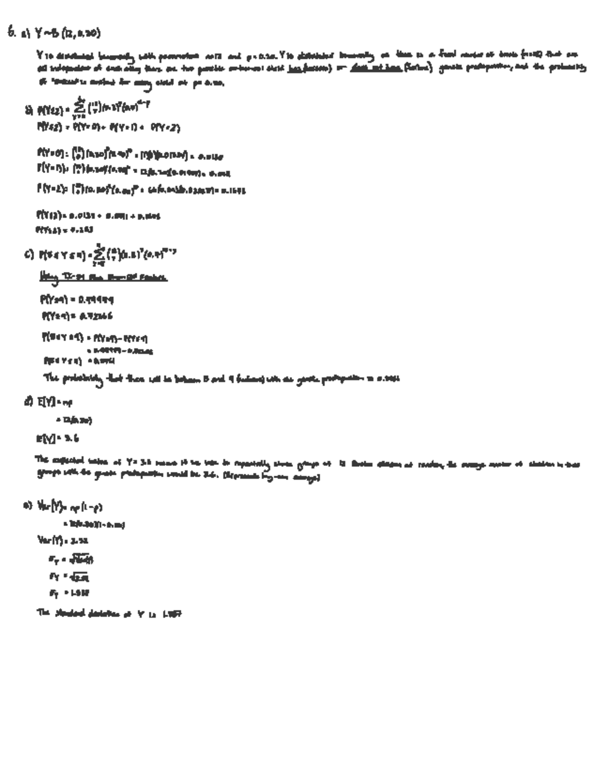 Assignment 3: Binomial Distribution Analysis and Probabilities - Studocu