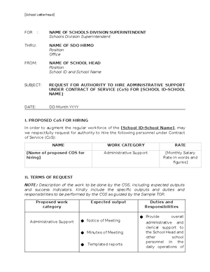 3 - Sample Contract-Admin Support Staff in Schools under COS - CONTRACT ...