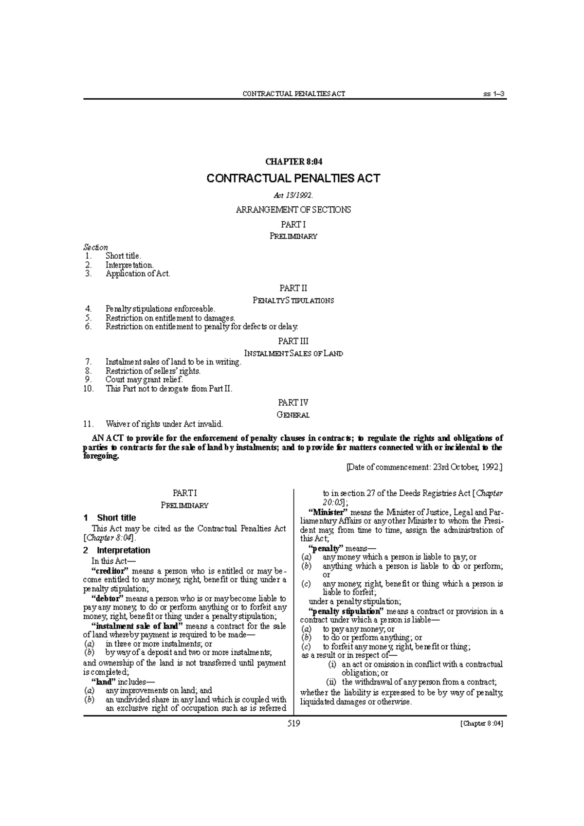 Contractual Penalties Act Overview [Chapter 8-04] - Studocu