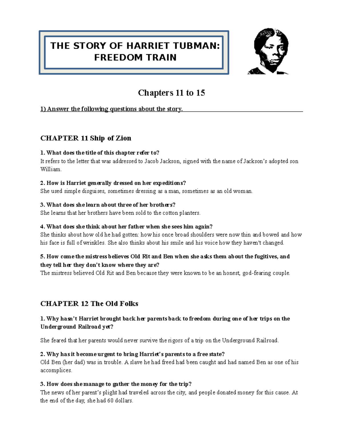 03- Harriet ch 11-15 - laj;lanl;djlna - THE STORY OF HARRIET TUBMAN ...