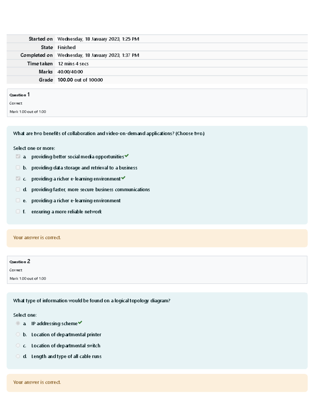 IT6200A Data Communication and Networking 1 Prelim Exam Q1 Analysis - Studocu