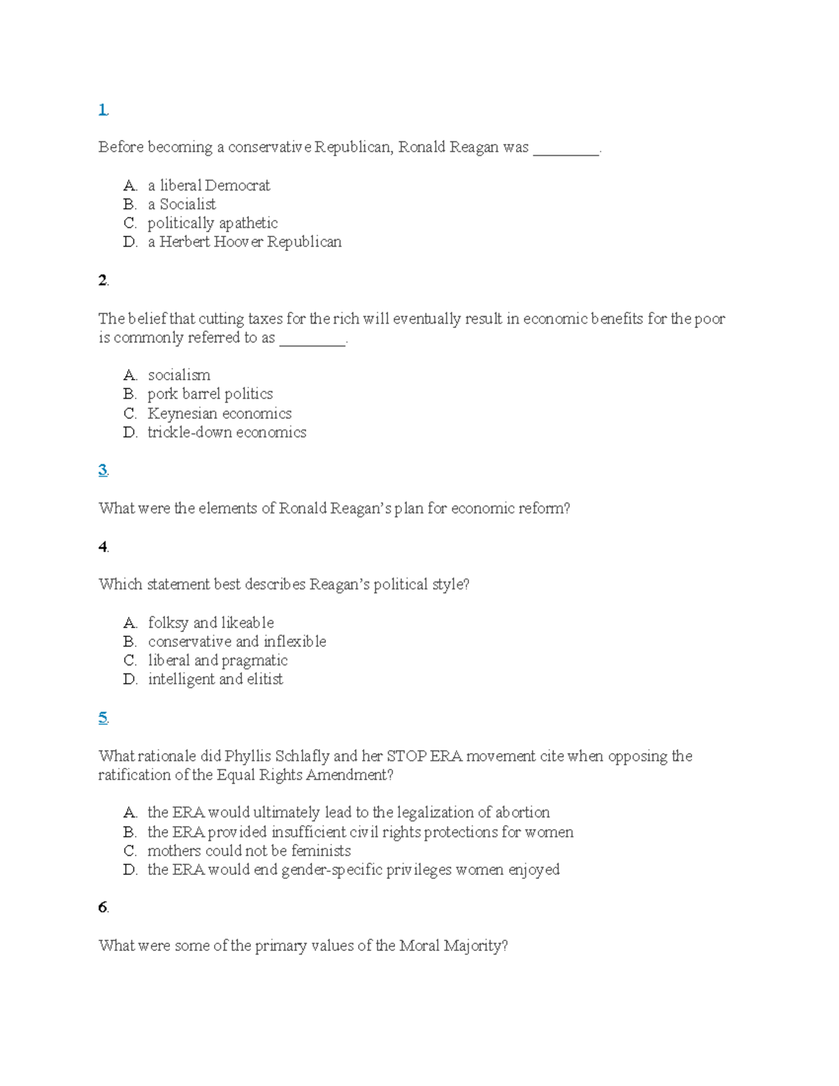 US History Chapter 31 Review Questions - 1. Before becoming a ...
