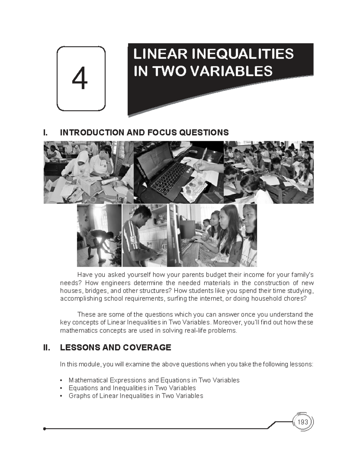 Module 4 - Lecture on Linear Inequalities in Two Variables - Studocu