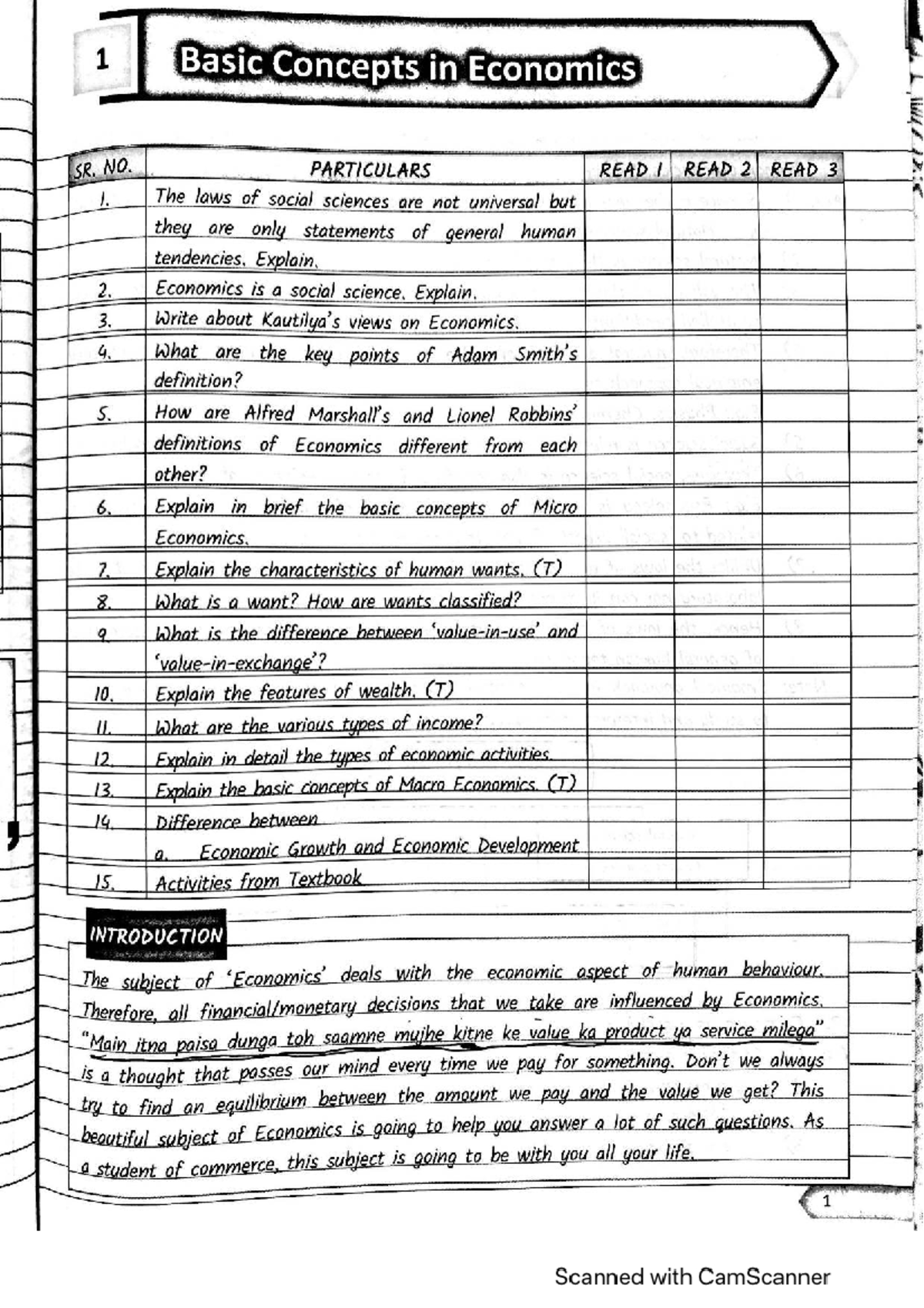11th Eco Ch1 Basic Concepts in Economics - Study Notes - Studocu