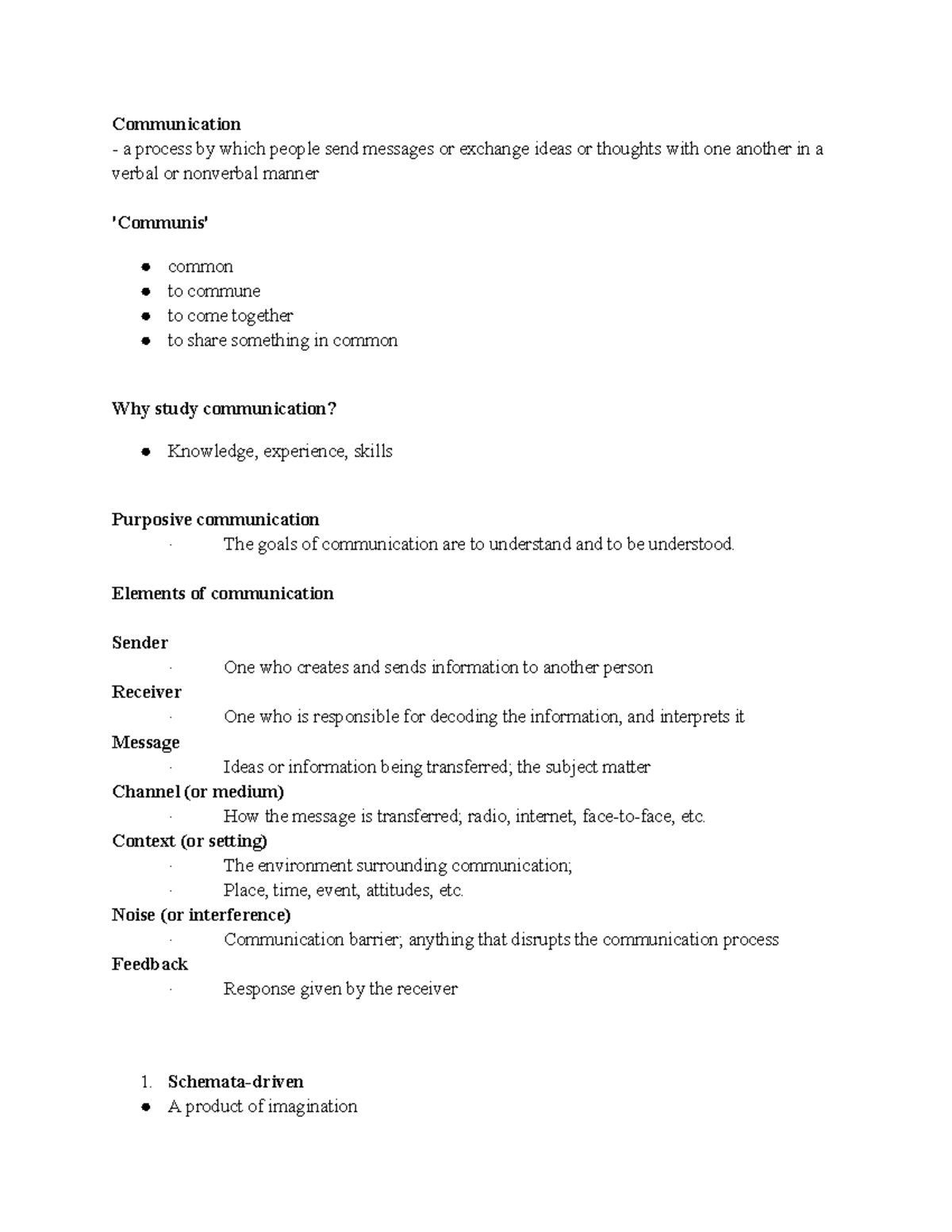 Purcom - Understanding the Essentials of Communication - Studocu