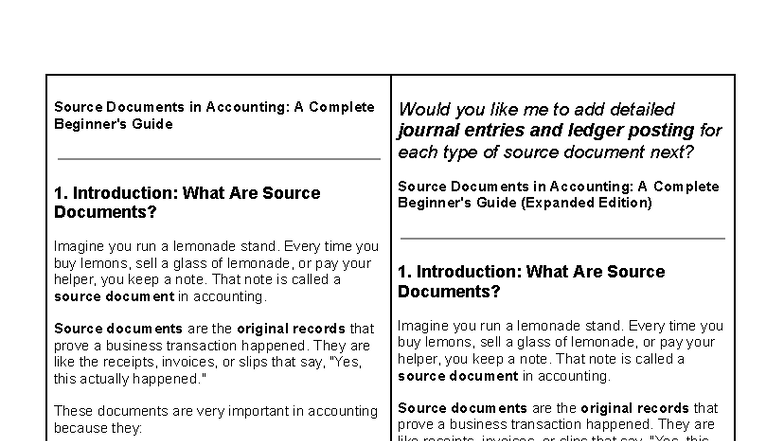 Accounting 101: Understanding Source Documents and Their Importance ...