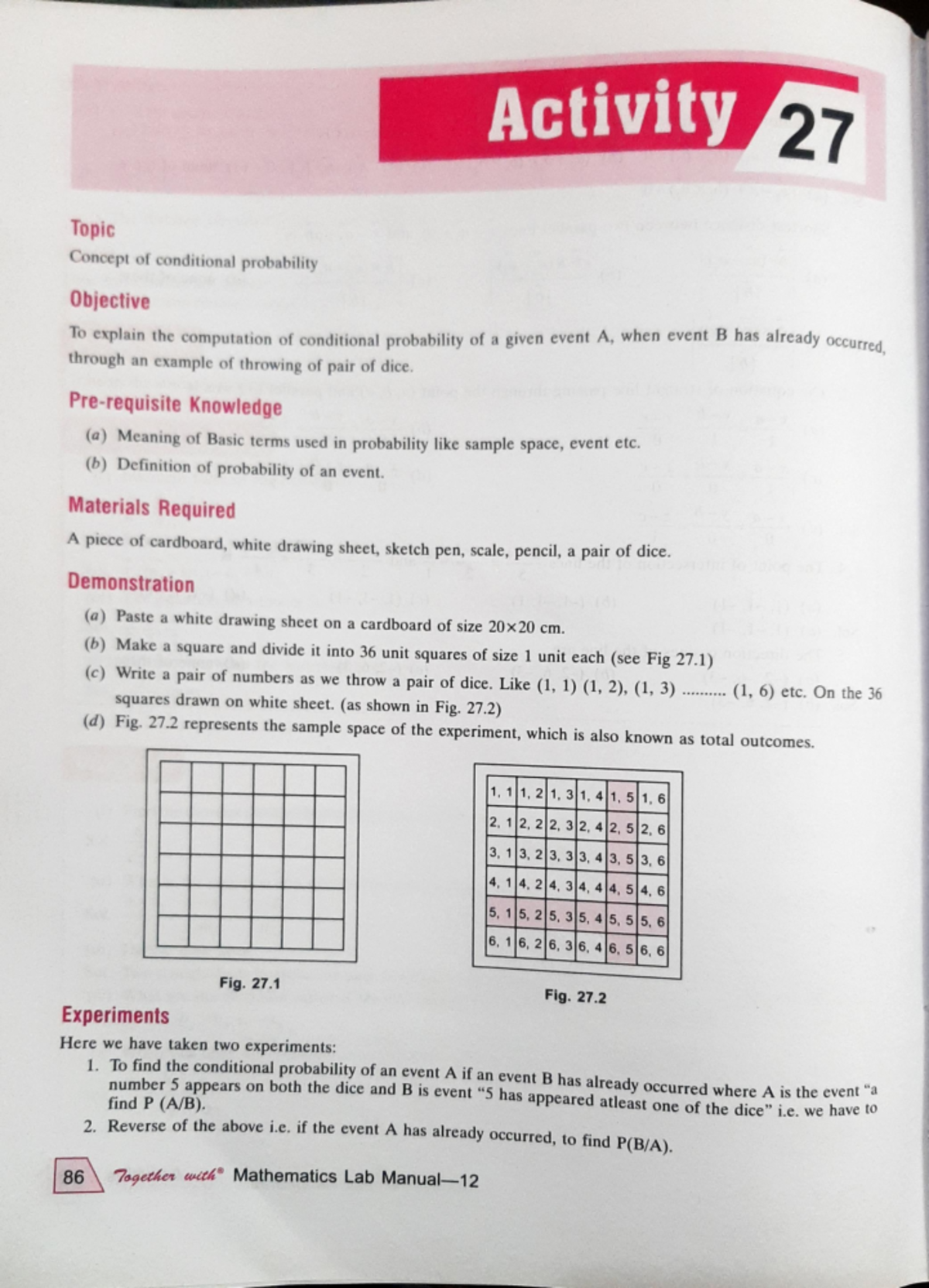XII-Activity-4: Conditional Probability with Dice (Term-2) - Studocu