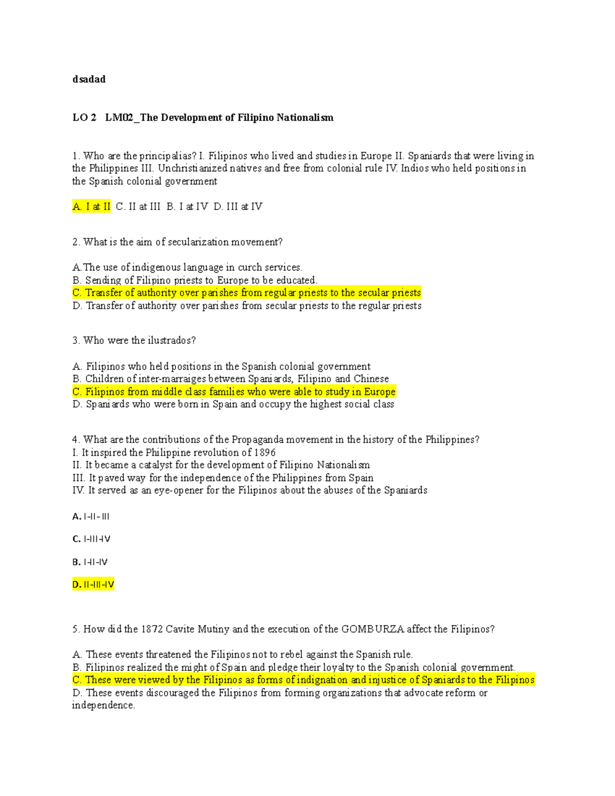 260989897 Jose Rizal reviewer Revised - dsadad LO 2 LM02_The ...