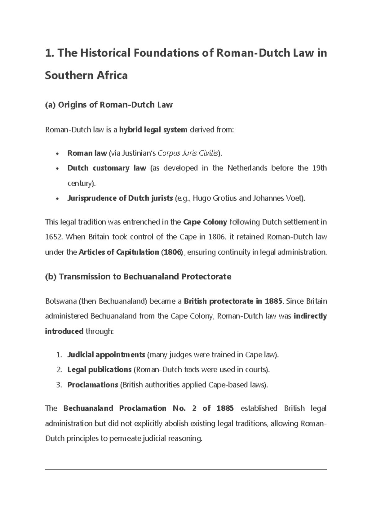 Short Notes on the Hierarchy & Structure of Courts in Botswana - Studocu