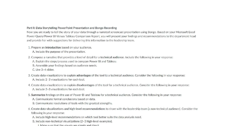 Part II: Data Storytelling Presentation for Bongo Recording - Studocu