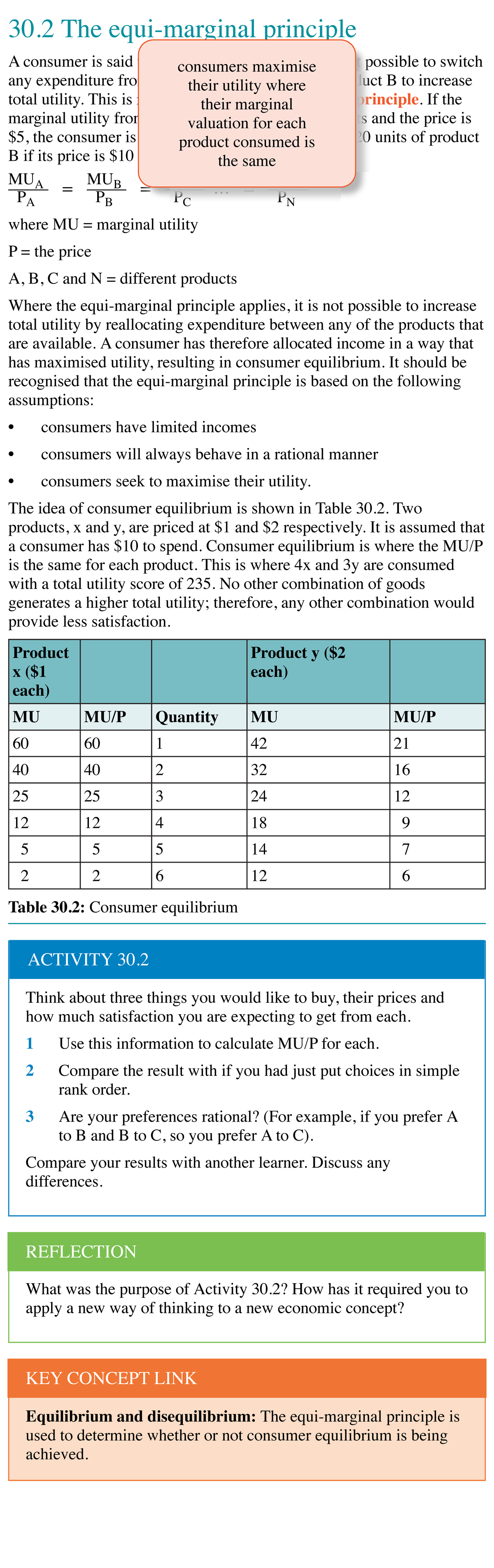 Consumer Equilibrium Principle Explained - Coursebook Part 129 - Studocu