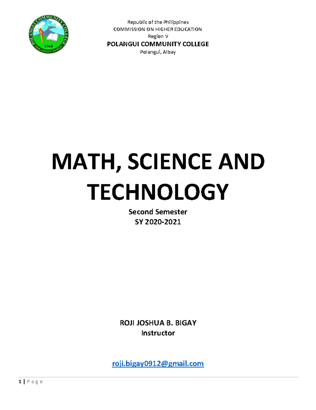 MST Module 1 - This is a presentation for the Math, Science and ...