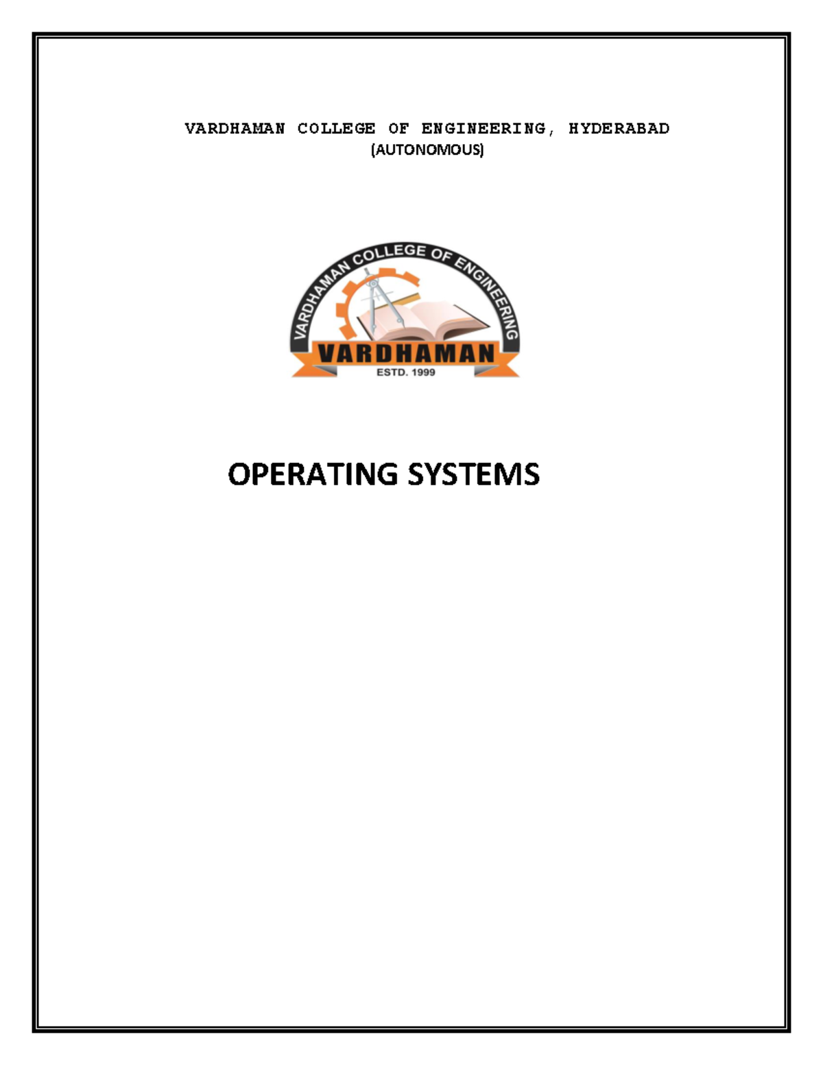 Operating Systems (CS101) - Comprehensive Notes and Overview - Studocu