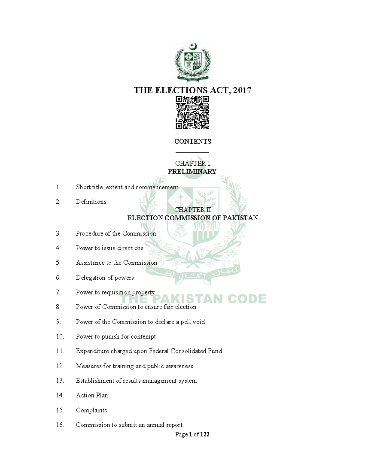 Election Law - The Elections Act, 2017: Comprehensive Overview - Studocu